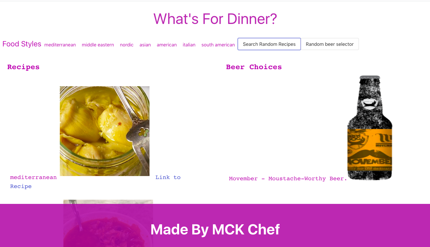 GitHub - chubbchris/What-s-For-Dinner