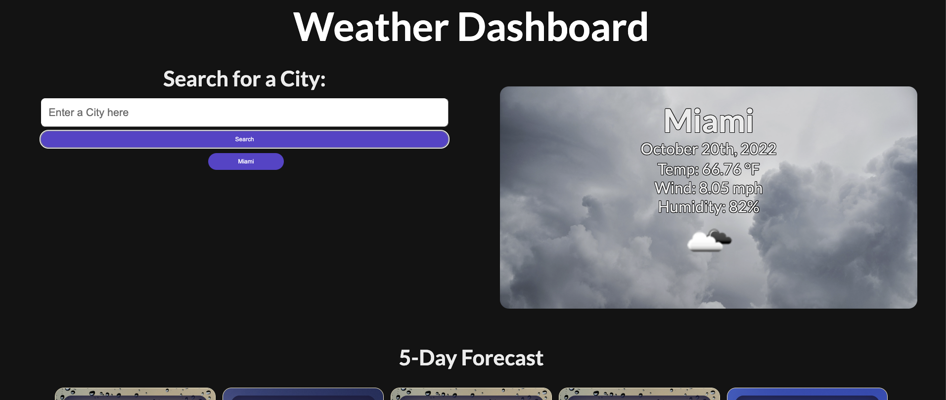 GitHub - petehodnefield/weather-dashboard