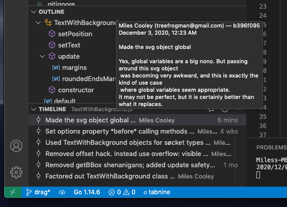 Commit Message Tooltip Width Should Accommodate Standard Commit Message Character Limit · Issue
