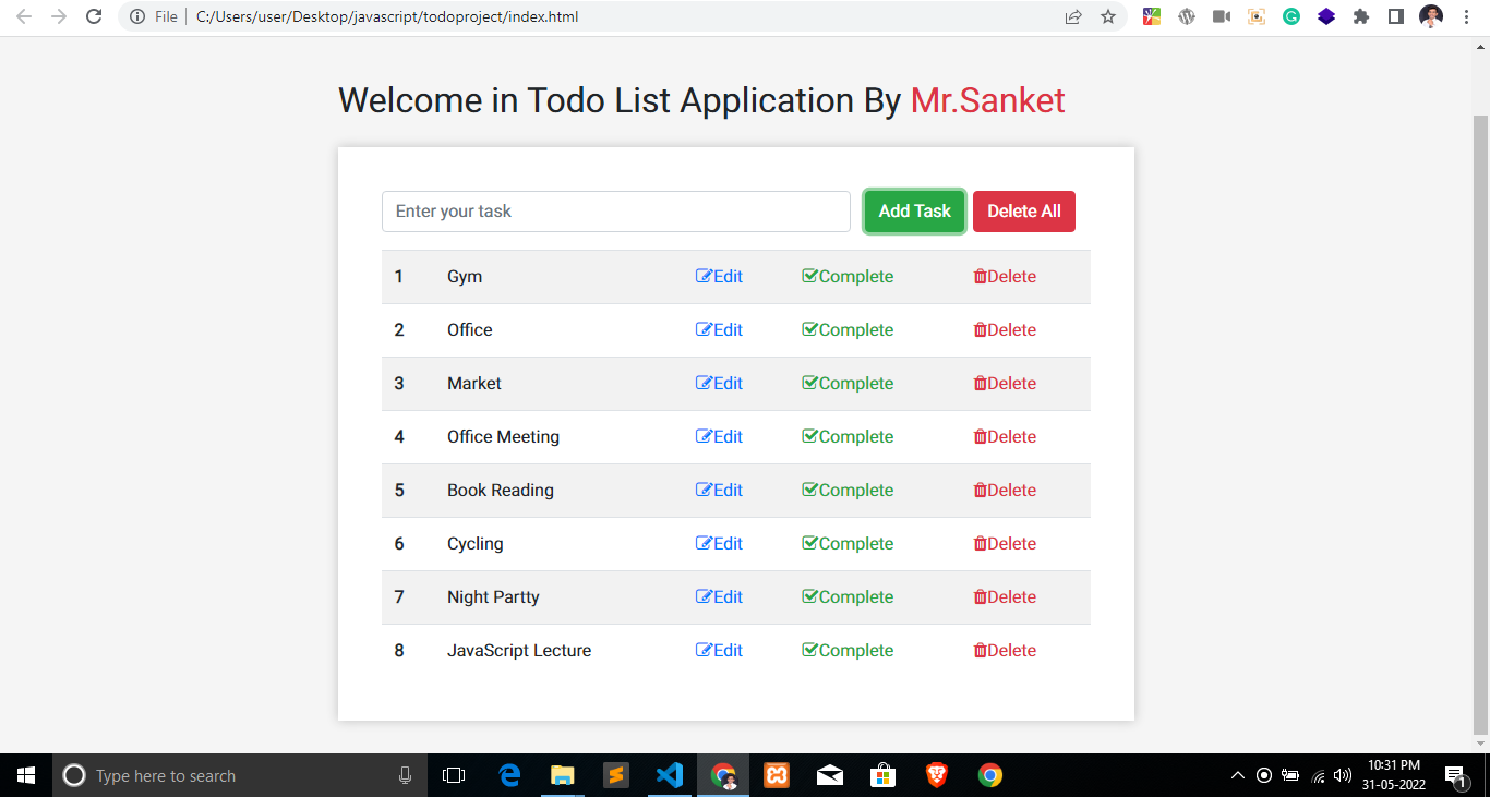 GitHub - sanketpotphode/To-Do-App-js: I build this To Do Application in Javascript.