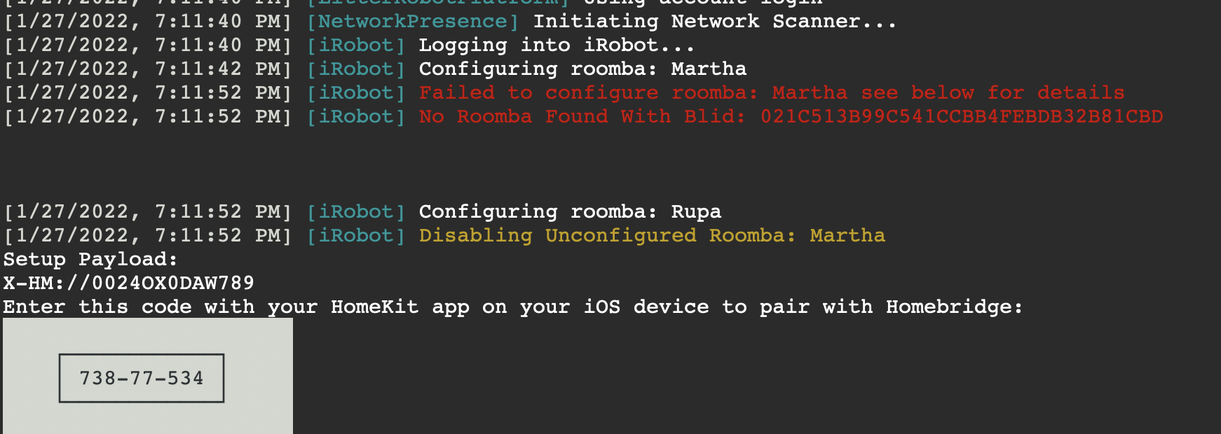 Bug Report: j7 Won't Work · Issue #2 · bloomkd46/homebridge-iRobot · GitHub