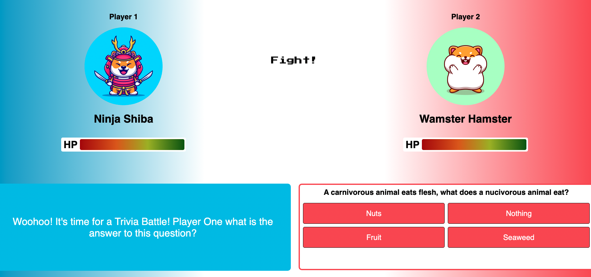GitHub - kympanic/TriviaFighter: App Academy Capstone Project