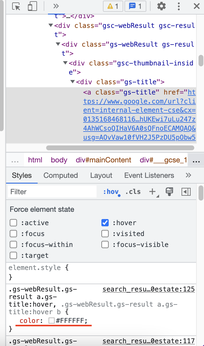 Search Page's Titles are white/disappear on hover · Issue #3126 · schemaorg/schemaorg · GitHub