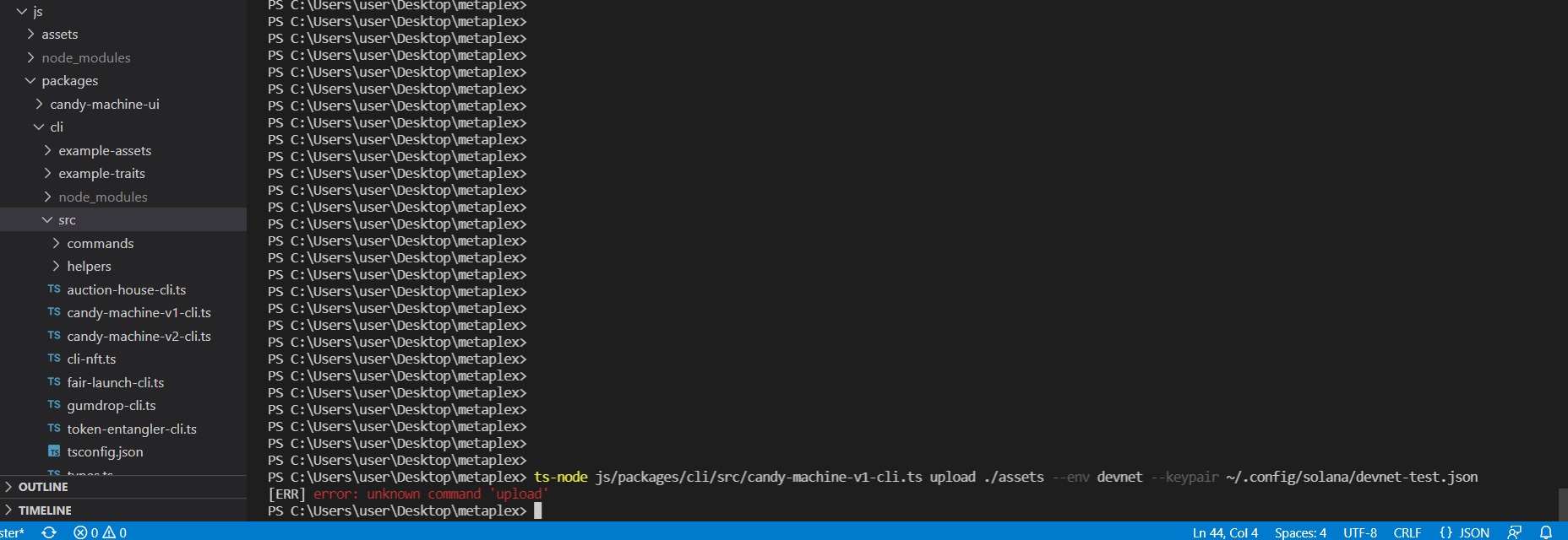 [Bug] [ERR] error: unknown command 'upload' · Issue #1806 · metaplex-foundation/metaplex · GitHub