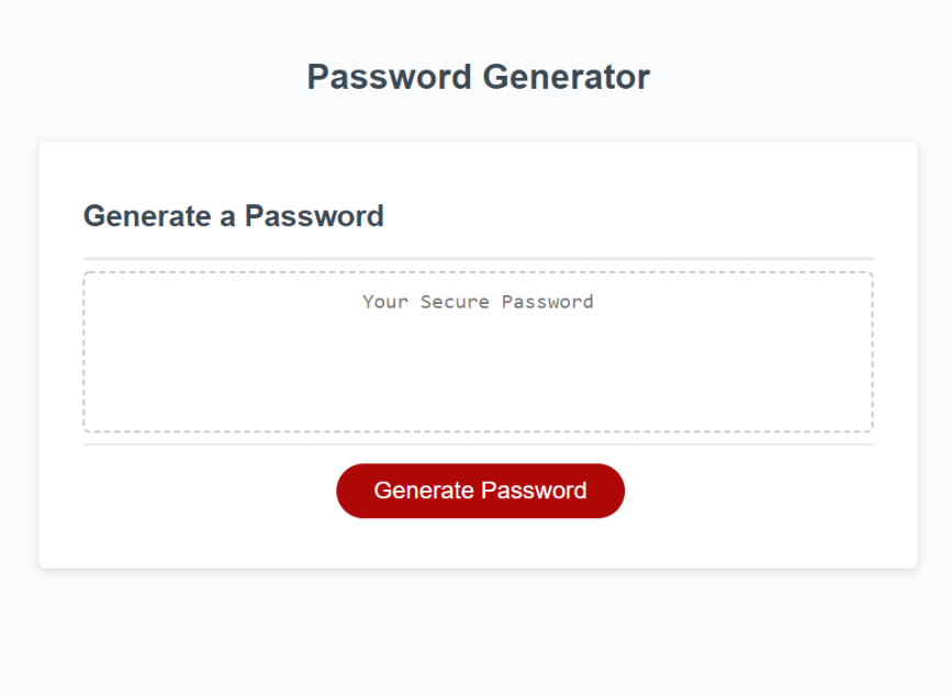 GitHub - Wist118/password-generator