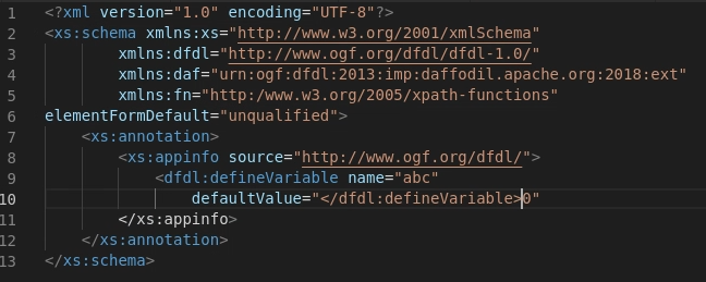 Multi-line tags not being handled properly by Intellisense · Issue #474 · apache/daffodil-vscode ...