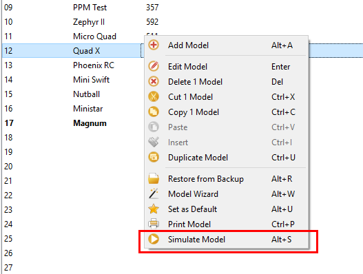 Model name not played when simulator launched from "Simulate model" menu · Issue #5370 · opentx ...