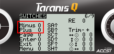 X7 : Remove Minus/Plus on SWITCHES screen · Issue #5480 · opentx/opentx ...