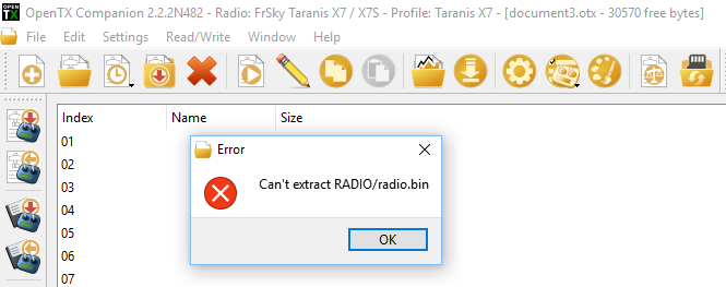 Companion N466-467 radio.bin issue with X7 · Issue #5558 · opentx ...
