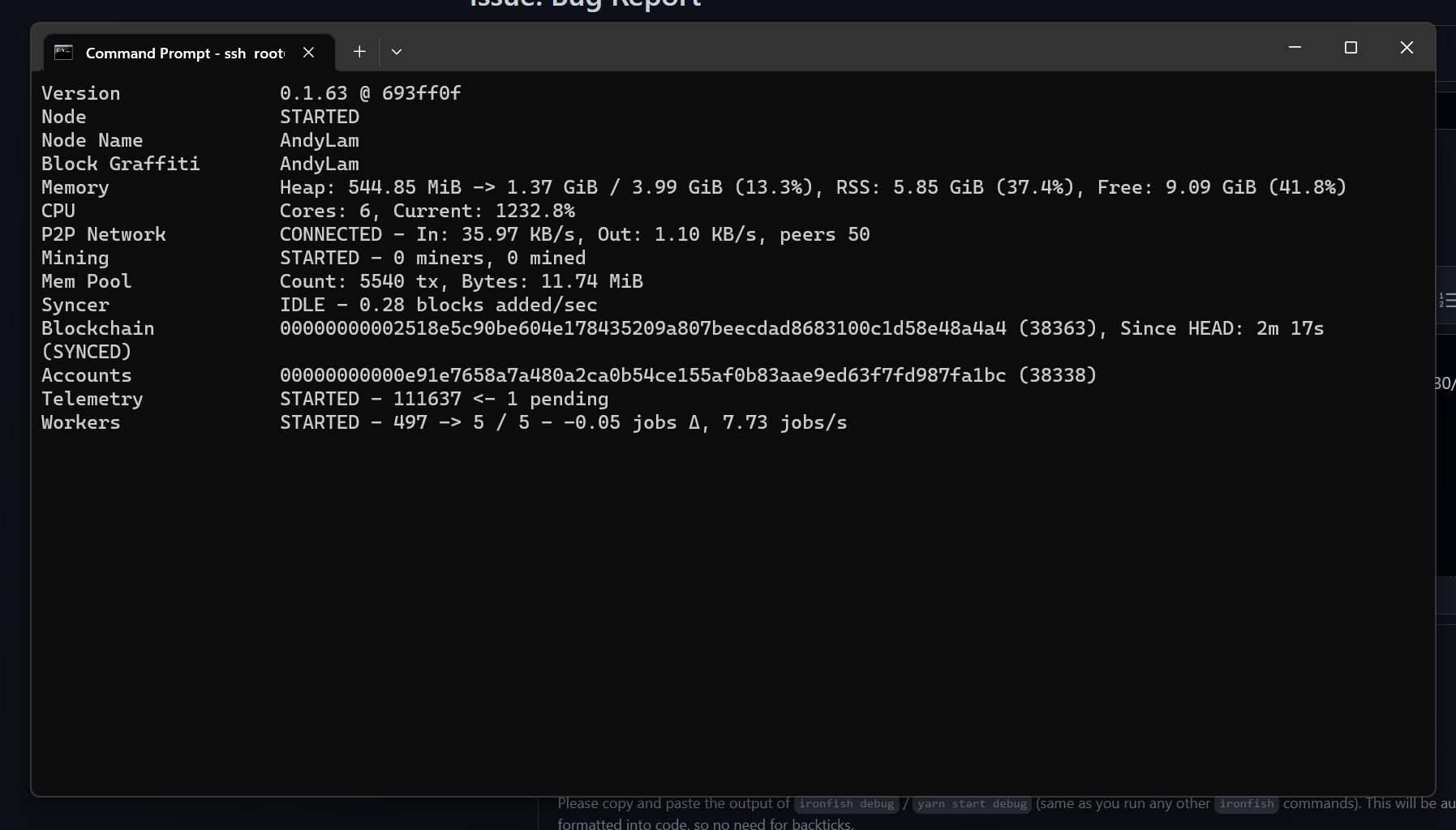 [issue name] Node is running but the point is not updated in leaderboard · Issue #3395 · iron ...