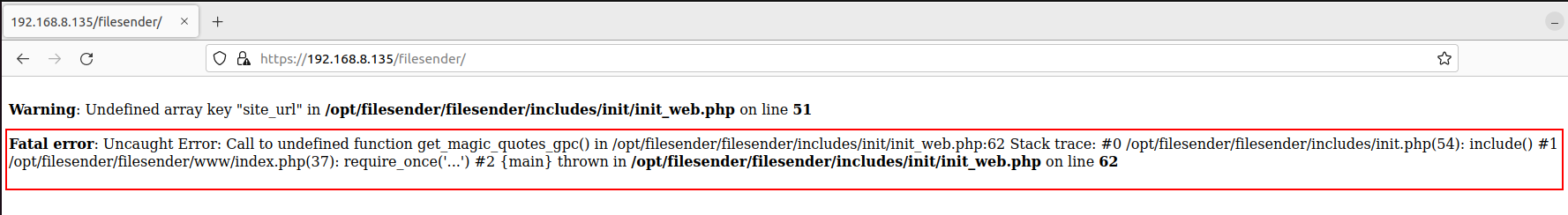 FileSender, I have a clean set-up, but I have a white page coming up · Issue #1299 · filesender ...