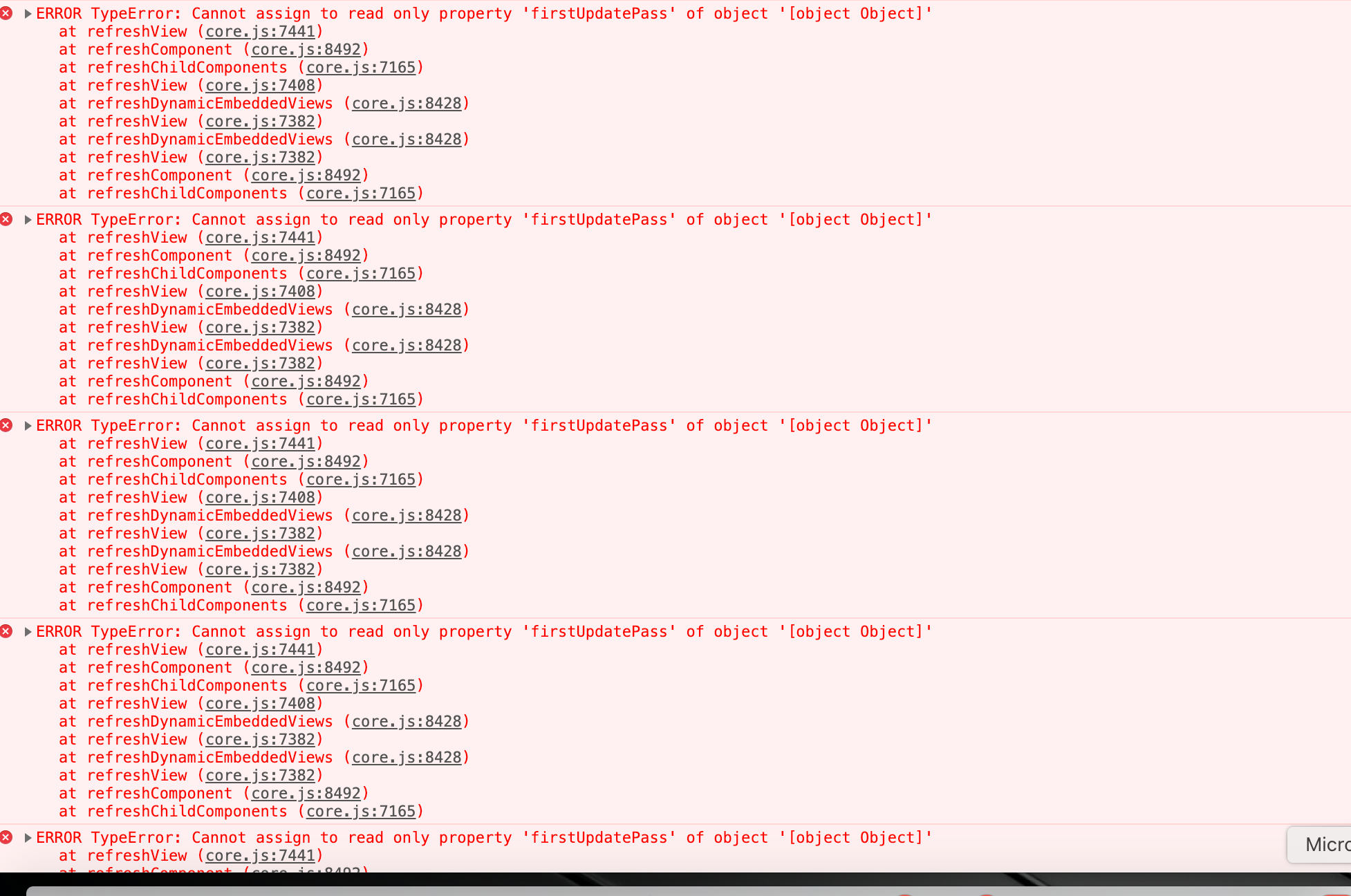 Cannot Assign To Read Only Property Firstupdatepass Of Object Object Object · Issue 35308