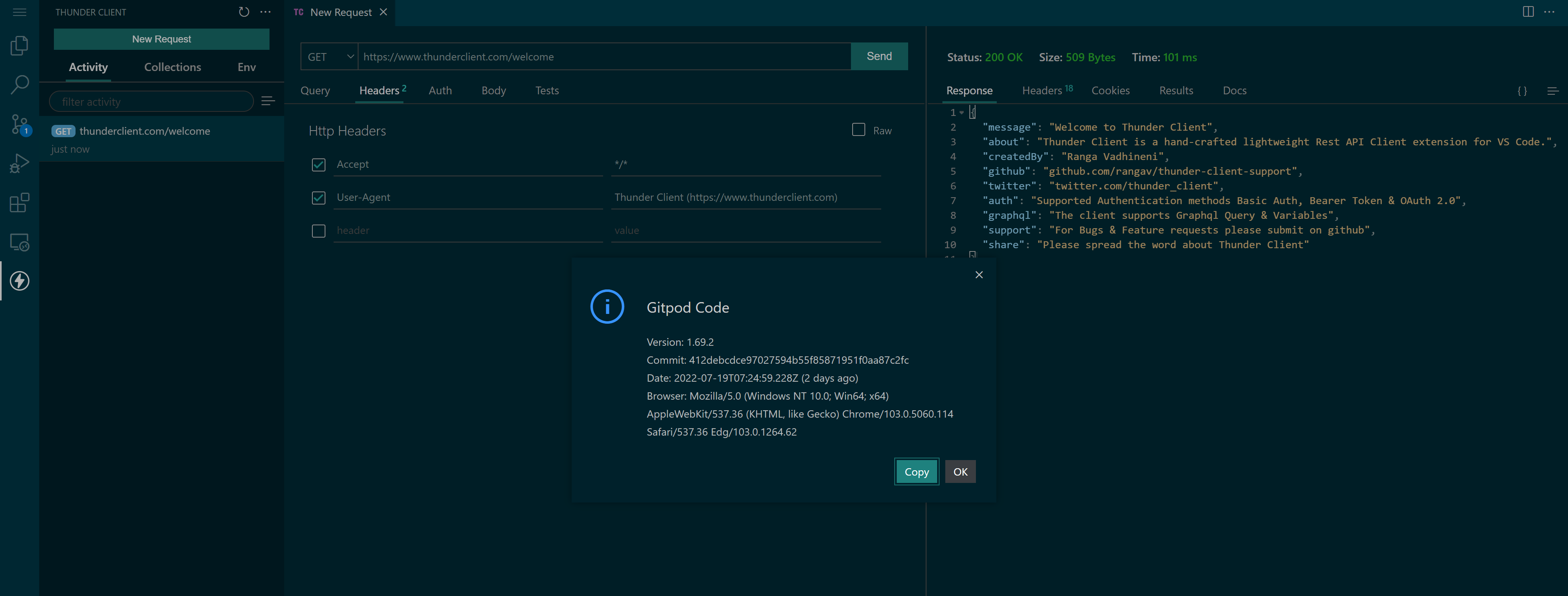Extensions fails loading when using Gitpod on an iPad · Issue #662 · thunderclient/thunder ...