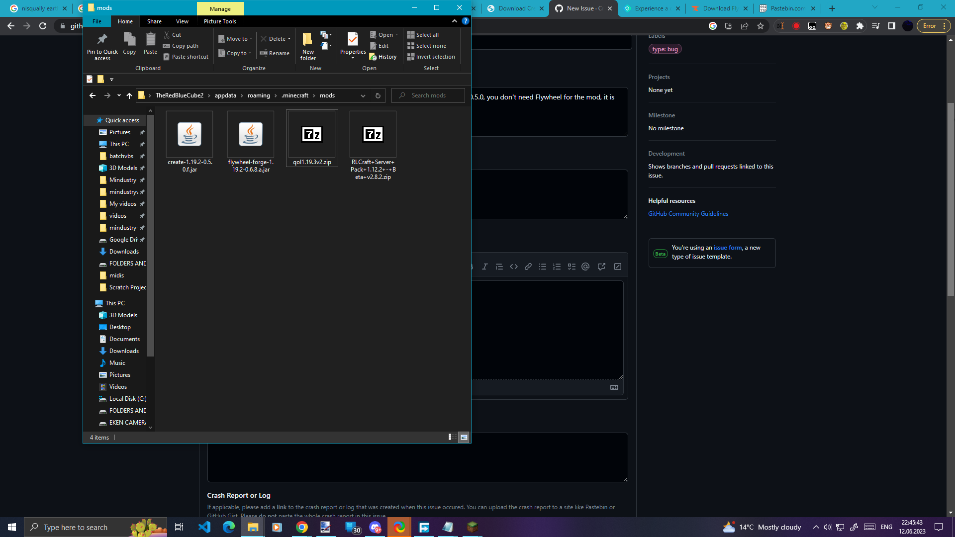 0 5 0 F Crashes When Launching Game · Issue 4938 · Creators Of Create Create · Github