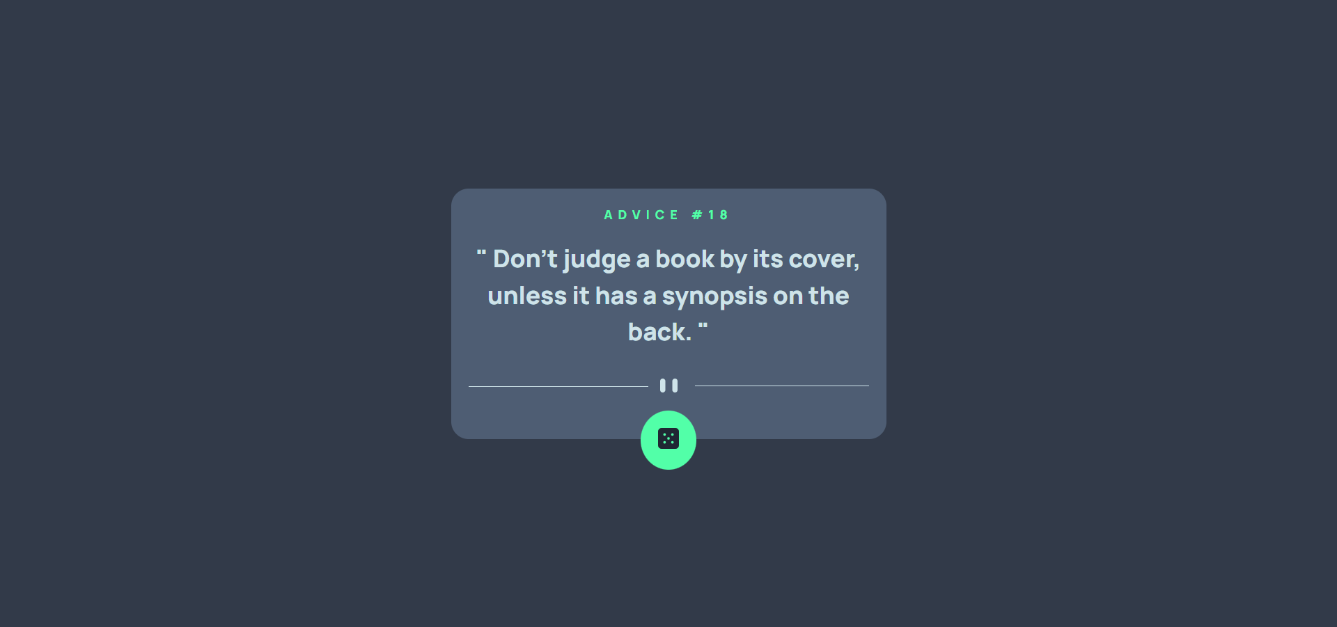 GitHub - AndreiB28/Advice-generator: An app that generates pieces of ...