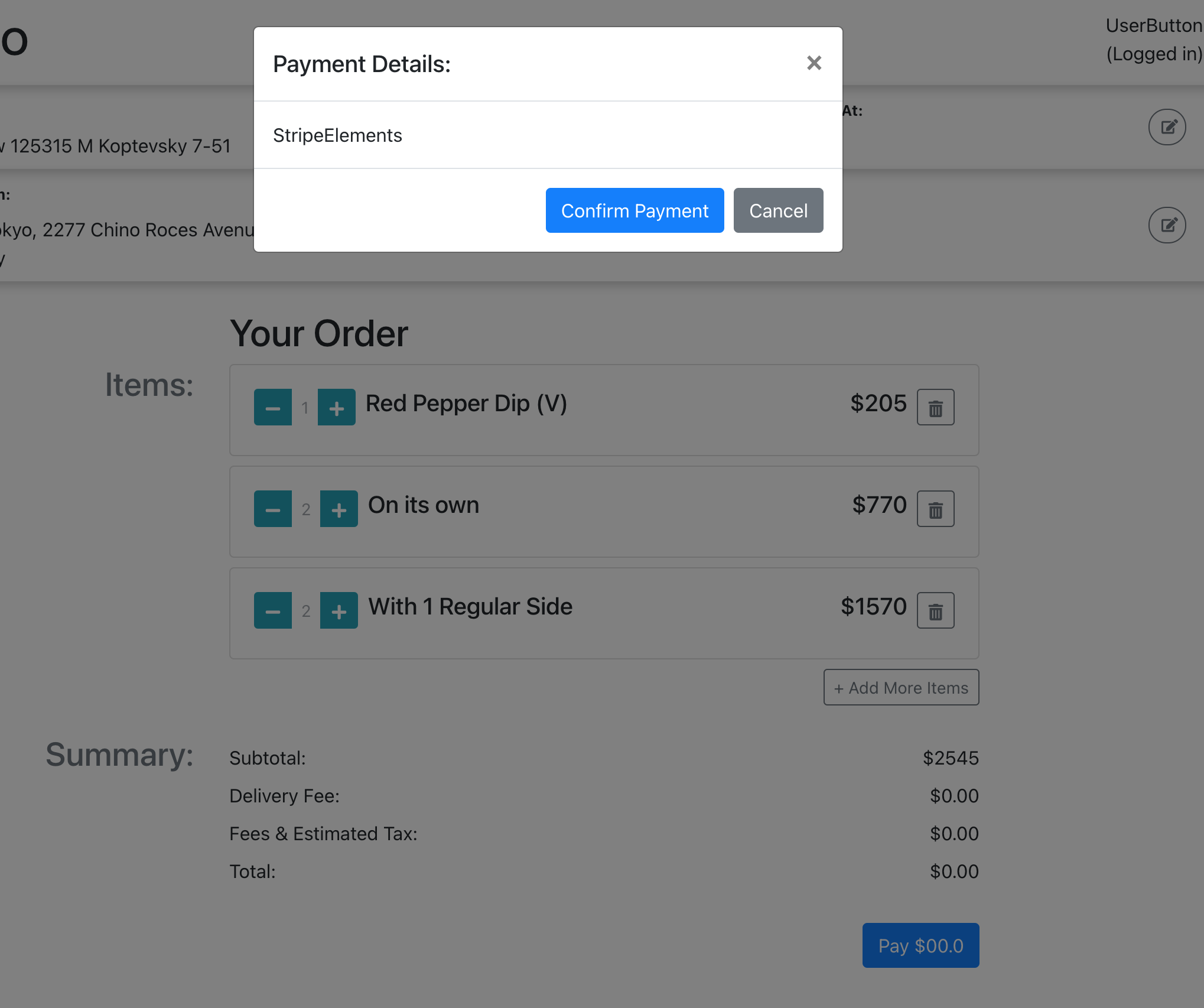 Implement a Checkout page · Issue #11 · microservices-patterns/ftgo-consumer-web-ui · GitHub