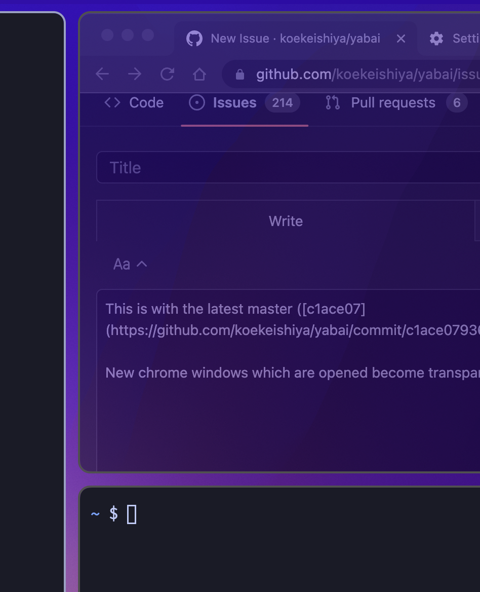 Chrome windows become transparent with animations enabled · Issue #1443 · koekeishiya/yabai · GitHub