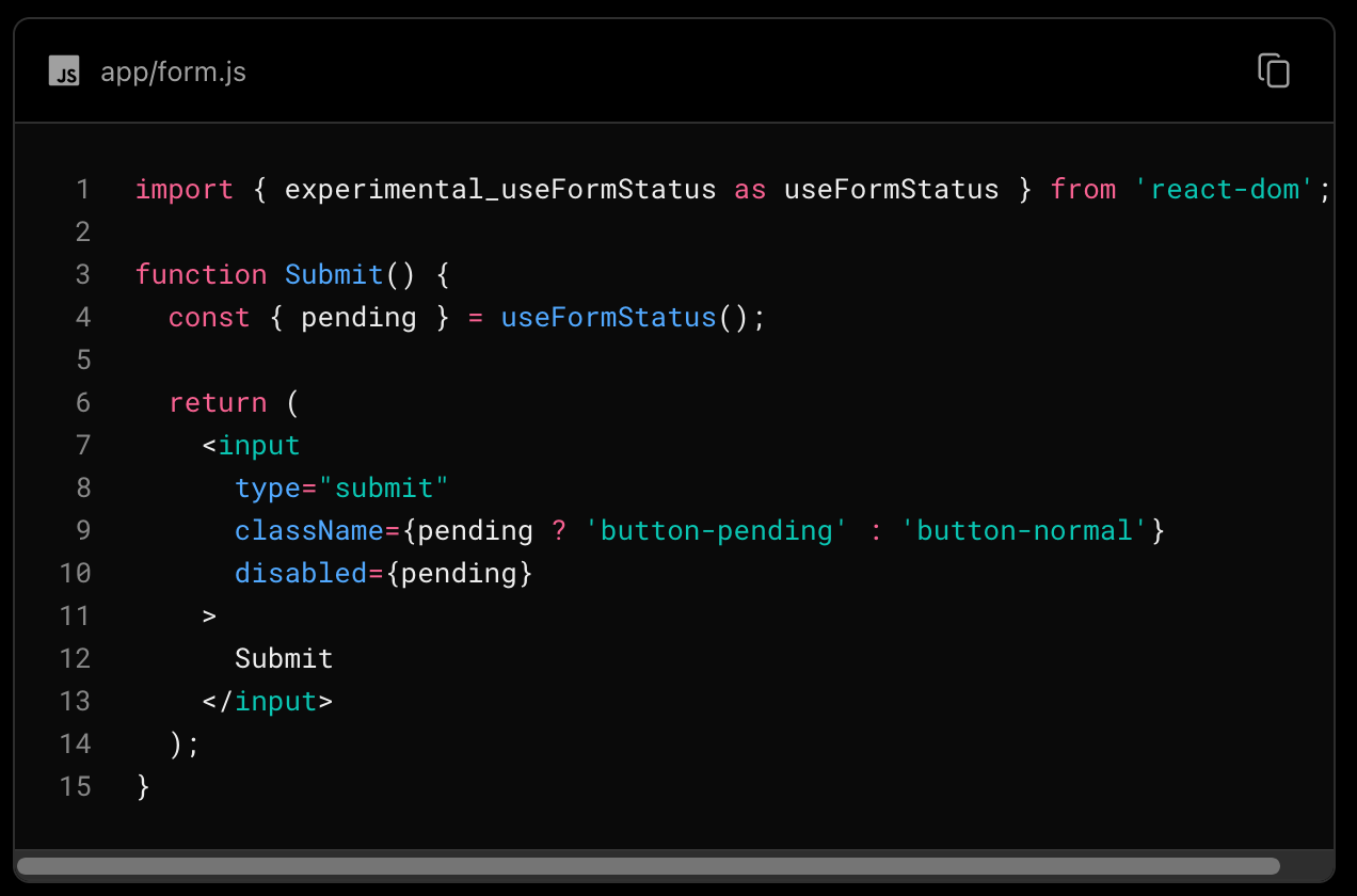 [next 1168] Useformstatus Doesn T Seem To Work With Server Actions · Issue 49232 · Vercel Next