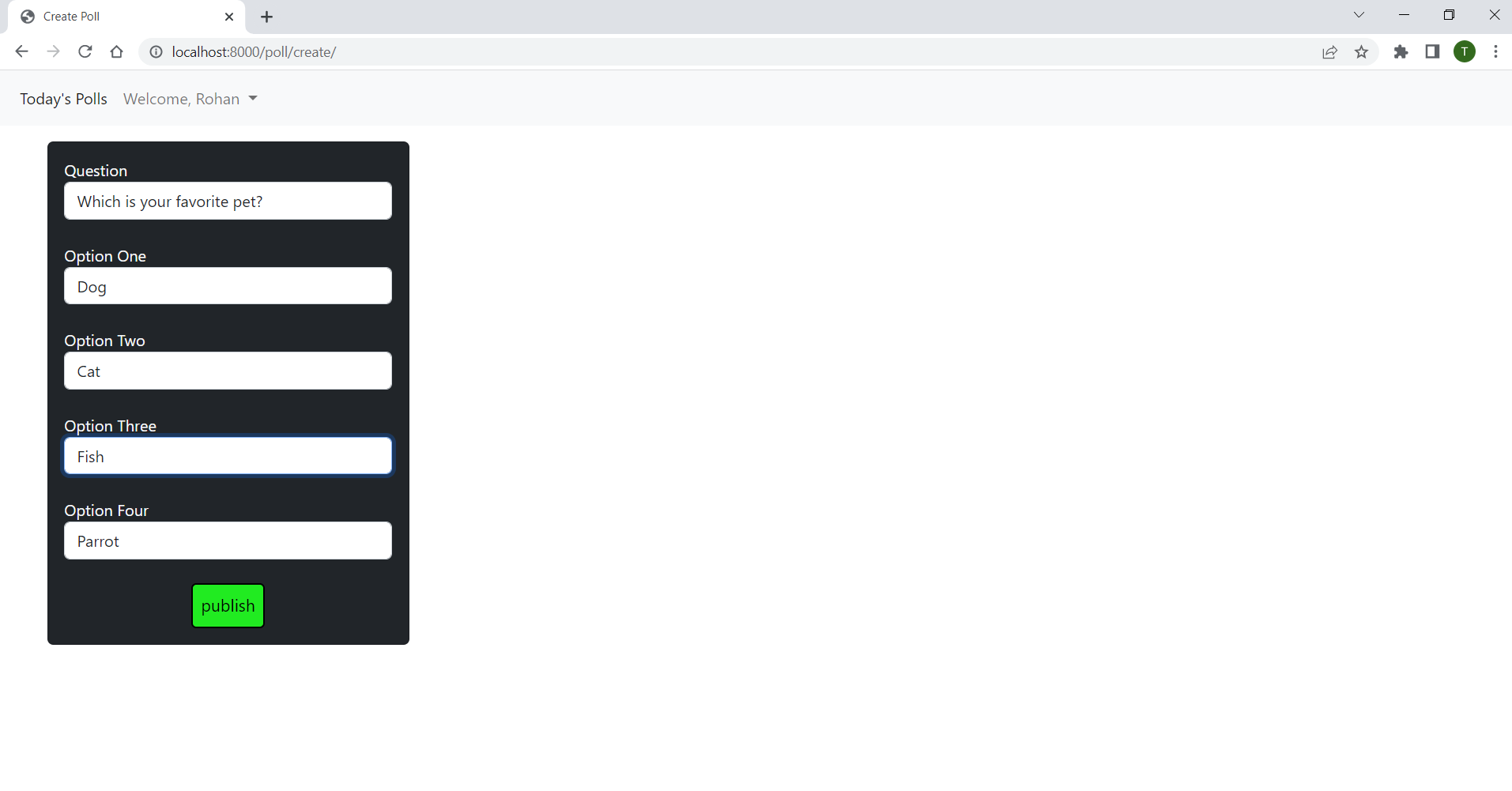 GitHub - Tanmaya13/Poll-App: User can create poll and post questions ...
