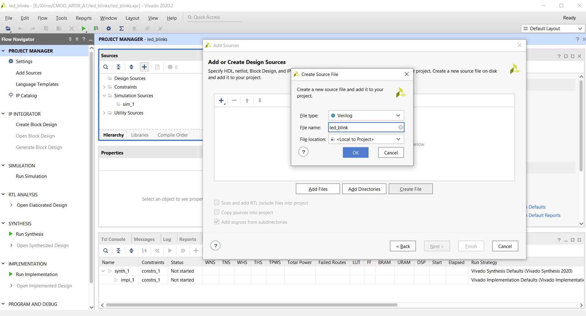 GitHub - jogeshsingh/Blinking_led_on_CMOD_A7_Artix_7-FPGA