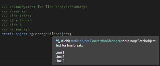 Line Breaks in XML Comments using are ignored · Issue #858 · X-Sharp/XSharpPublic · GitHub