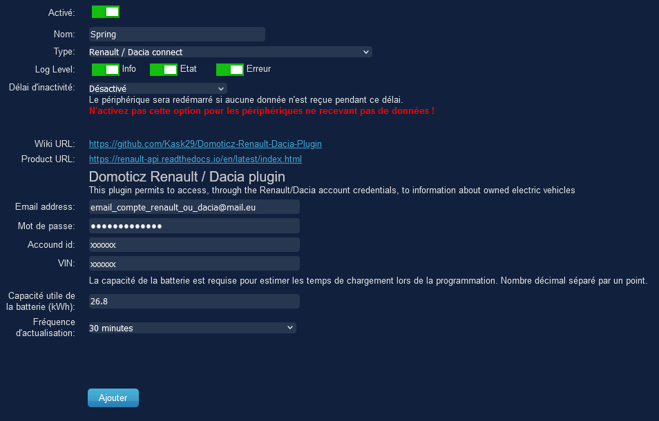 GitHub - Kask29/Domoticz-Renault-Dacia-Plugin: Plugin to connect Renault or Dacia electrical car ...