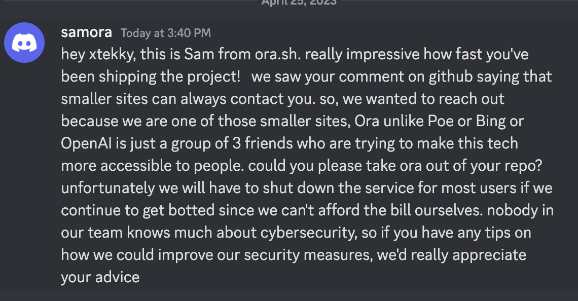 ora.sh takedown request · Issue #125 · xtekky/gpt4free · GitHub