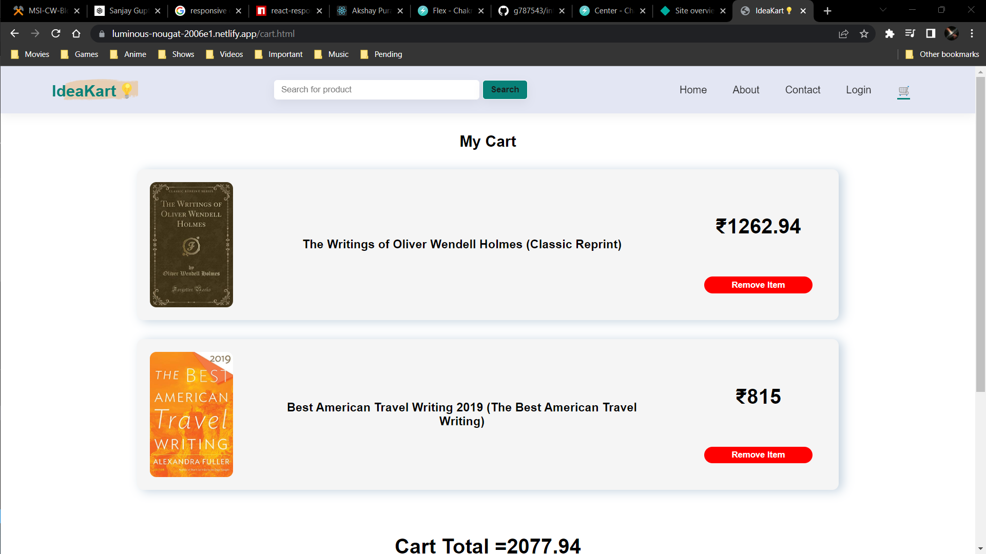 GitHub - akshay-puranik/Ideakart-Clone: Project to clone Ideakart. Implemented within 5 days ...