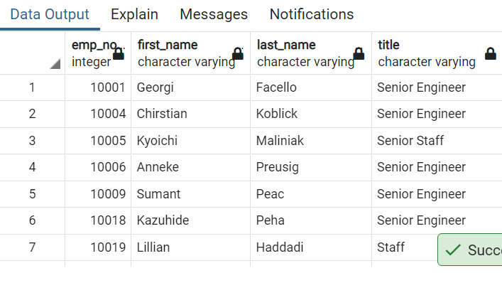 GitHub - Karishma-Chawla/07_Pewlett-Hackard-Analysis: Database analysis with SQL.
