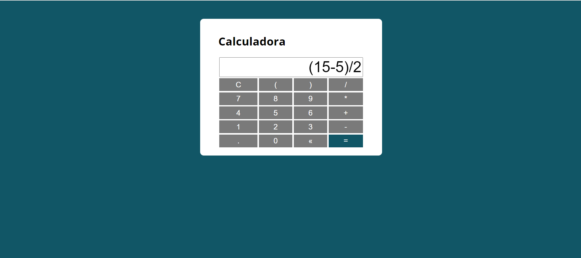 Github Matheus Aacalculadora Constructor Function Calculadora Feita Em Uma Constructor