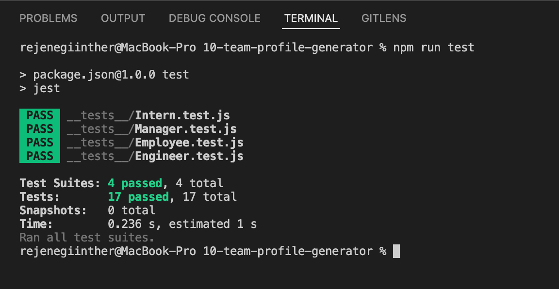 GitHub - rgiinther/10-team-profile-generator: Module 10 Challenge