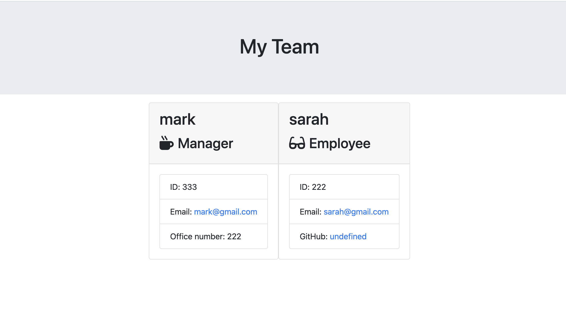 GitHub - rgiinther/10-team-profile-generator: Module 10 Challenge