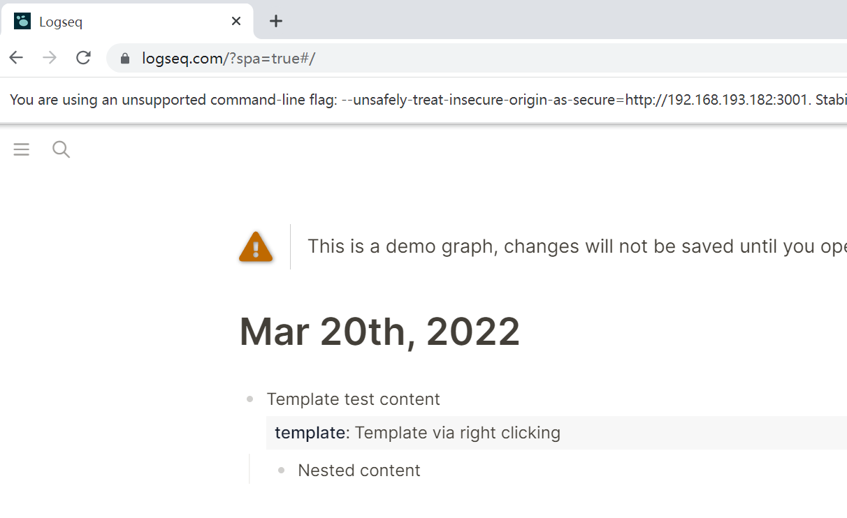 Creating A Template Doesnt Work · Issue 4643 · Logseqlogseq · Github 