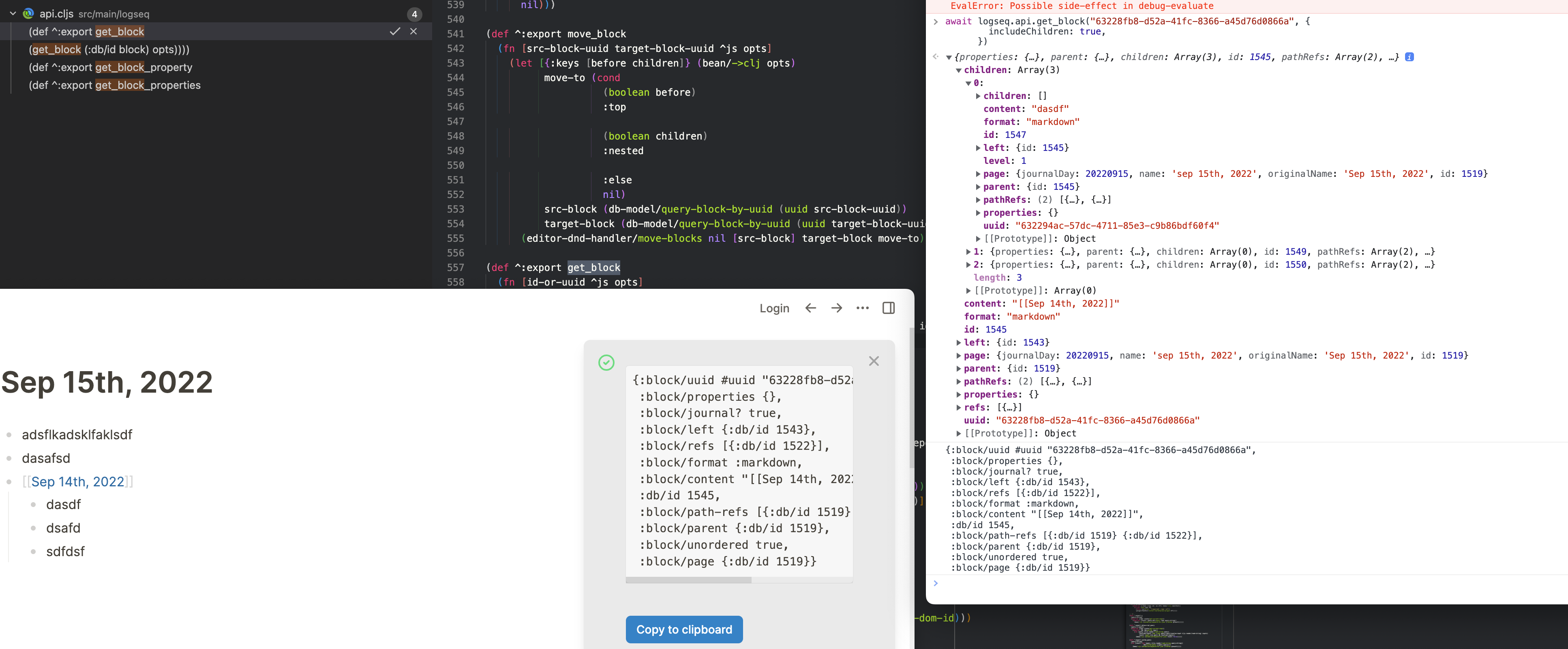 Get Block Api Not Working · Issue 6739 · Logseqlogseq · Github