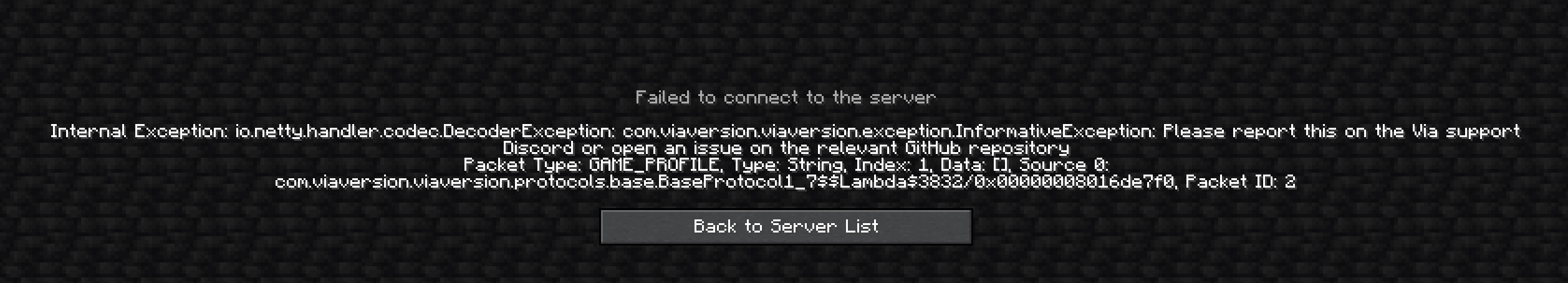 Can't connect to a 1.19.2 server on 1.19.2 client · Issue #3257 · ViaVersion/ViaVersion · GitHub