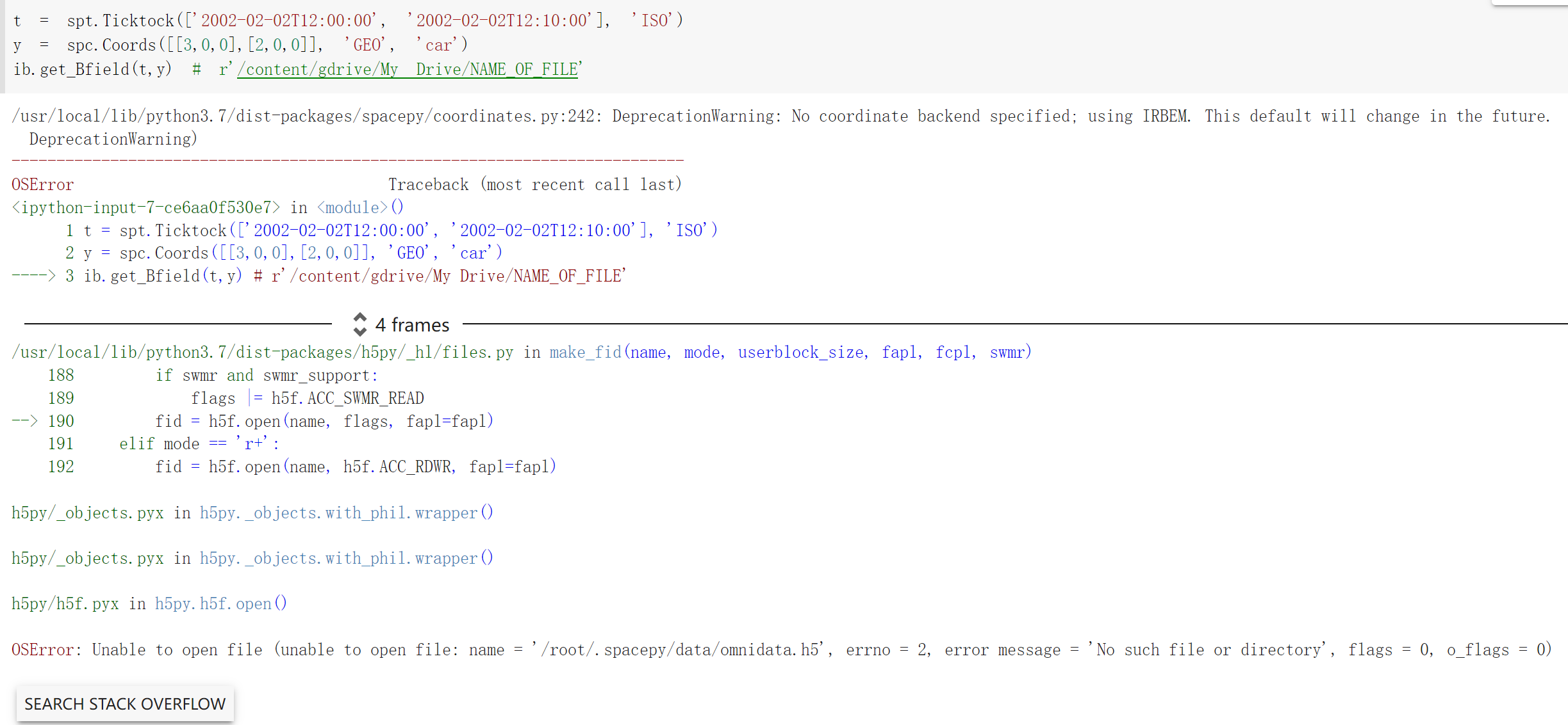 Error, can't find/create omnidata.h5 · spacepy spacepy · Discussion ...