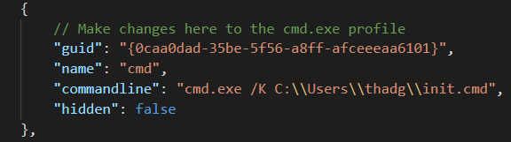 Command alias inside profiles.json · Issue #2757 · microsoft/terminal · GitHub
