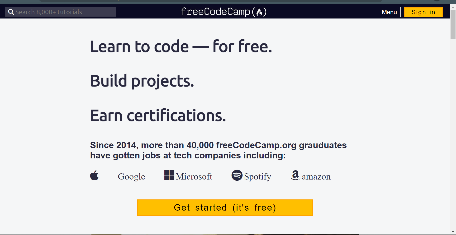 Github Tej Shahade5 Freecodecamp Clone Hello Everyone I Have Made This Freecodecamp Ui Clone
