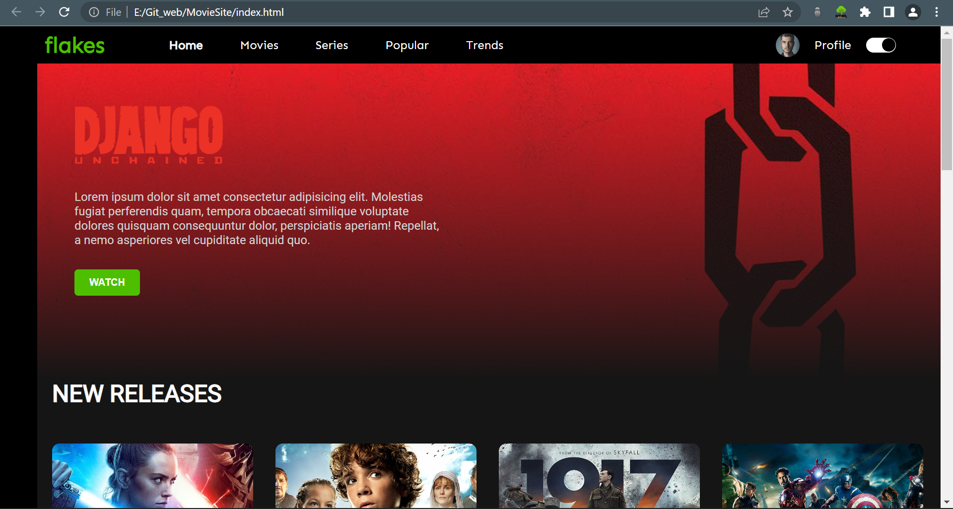 GitHub - tej-shahade5/Movie-Website-UI: I made this Movie website UI ...