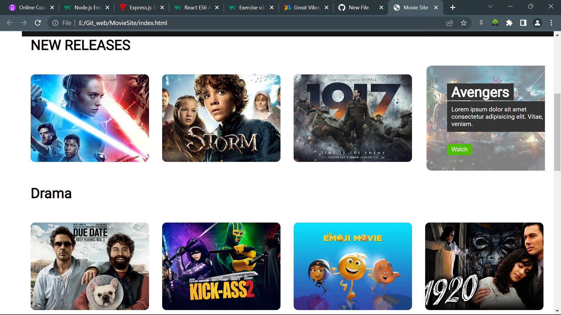 GitHub - tej-shahade5/Movie-Website-UI: I made this Movie website UI ...