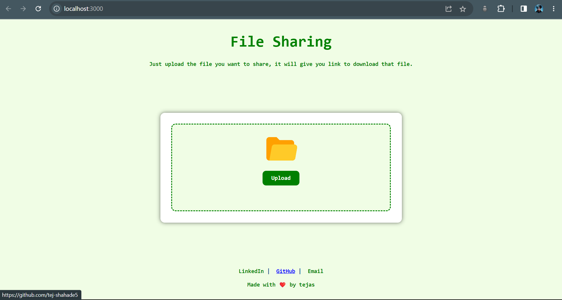 GitHub - tej-shahade5/fileShare: Simple file Share website