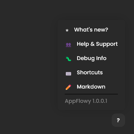 [FR] Add a new option Markdown to the help menu · Issue #2026 · AppFlowy-IO/AppFlowy · GitHub