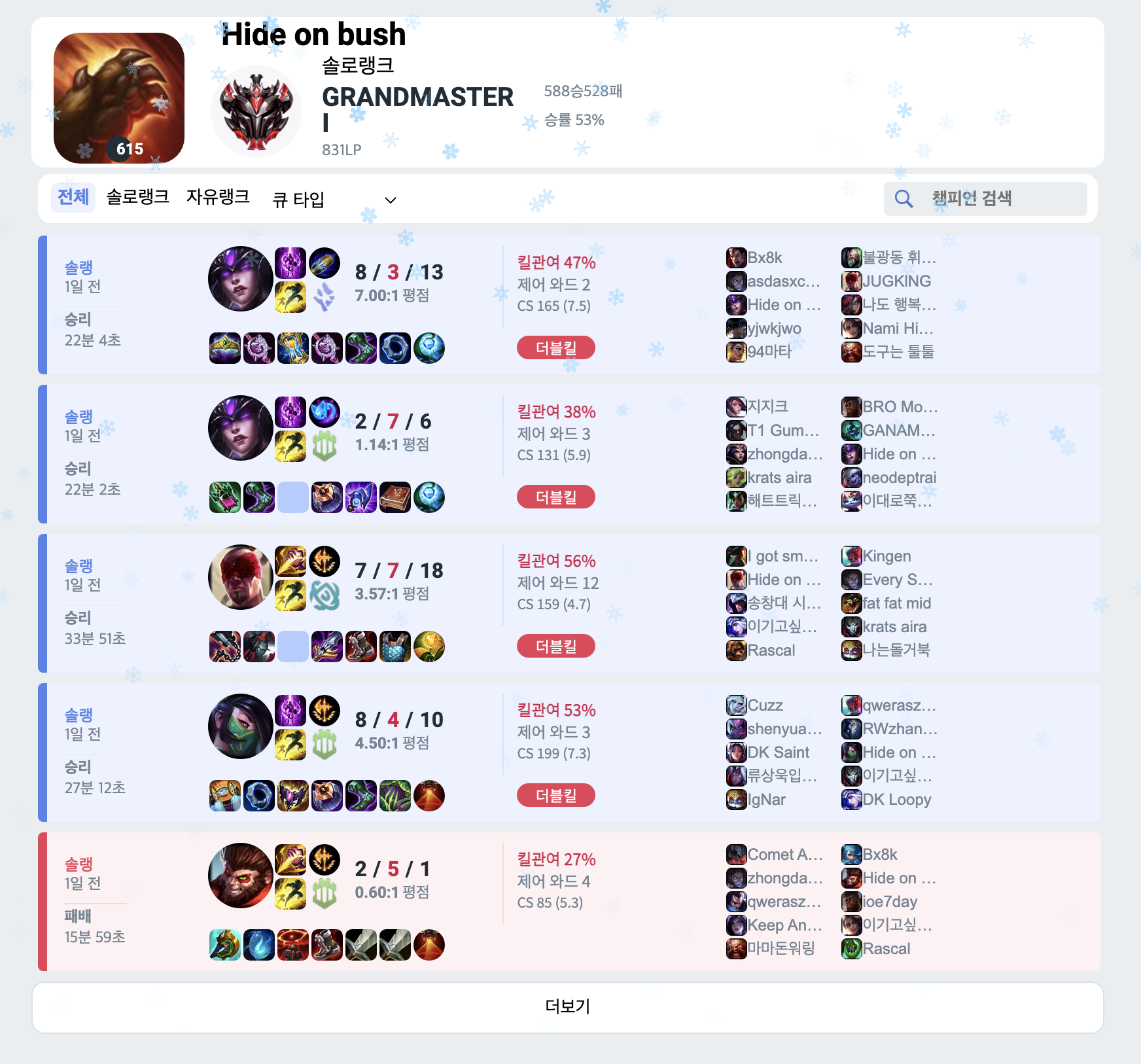 GitHub - J-Plum/LOL-API-Statistics: 리그오브레전드 전적 검색 사이트