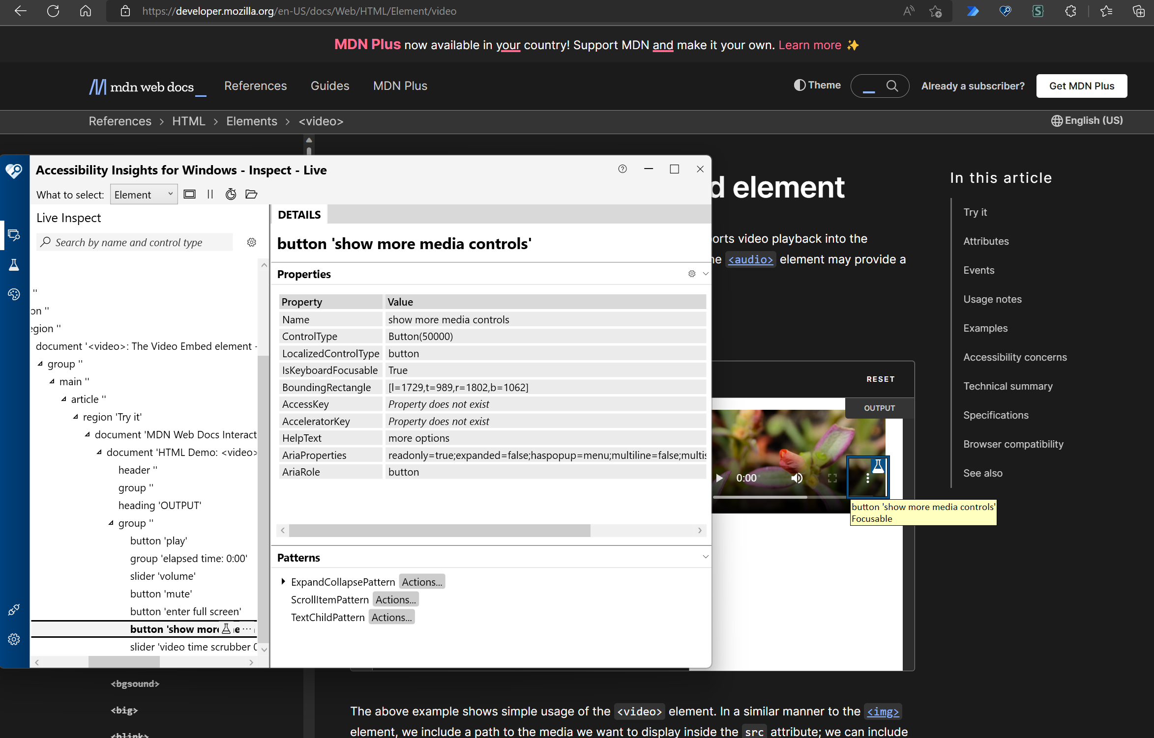 [Adaptive Card-Schema Explorer-Media]: Visual name and accessible name ...