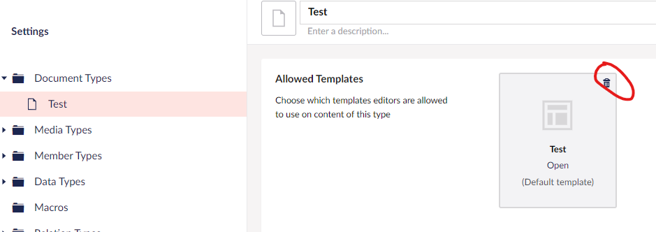 Deleting a template from a document type does not delete the references on instances of that ...