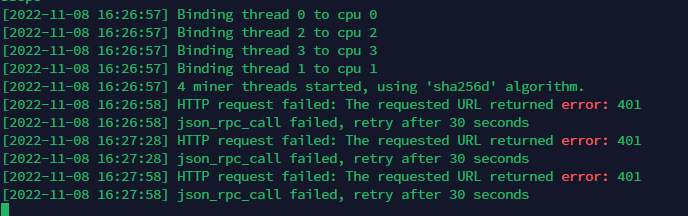 HTTP request failed: The requested URL returned error: 401 · Issue #2 · heshuchao/space-mining ...