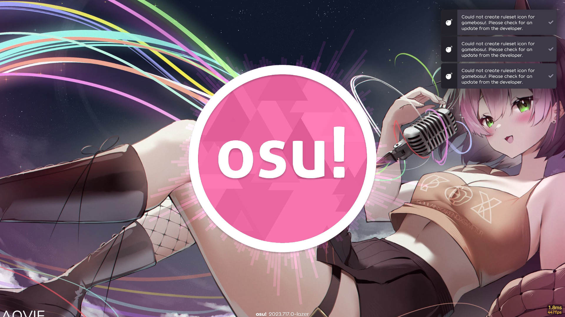 the game force close when trying to play rulesets rush and can't icon · Issue #24268 · ppy/osu ...