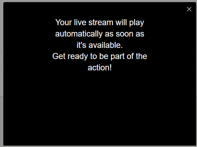 I am streaming from obs but stream on ant media says Your live stream will play automatically as ...