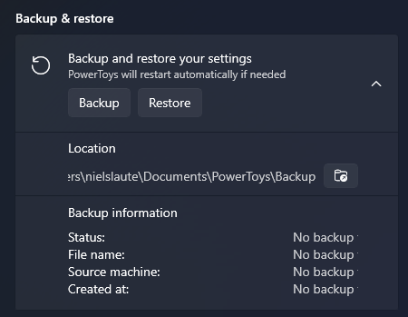 [Settings] Backup info gets clipped on window resizing · Issue #25937 · microsoft/PowerToys · GitHub