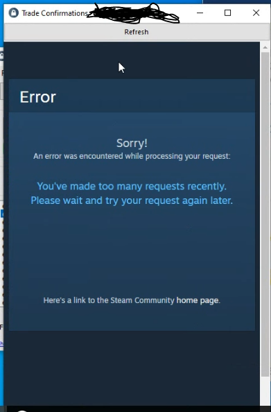 too many accounts = error too many requests · Issue #768 · Jessecar96/SteamDesktopAuthenticator ...